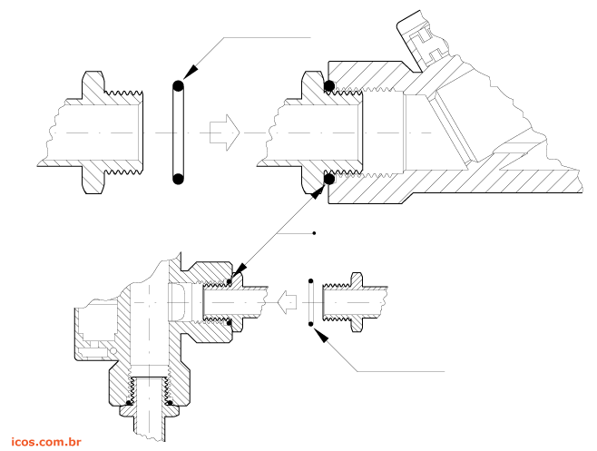 Rosca GAS (BSP): Montagem e Vedação de Sensores de Fluxo